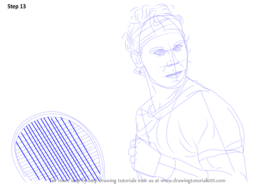 How to Draw Rafael Nadal (Tennis players) Step by Step ...