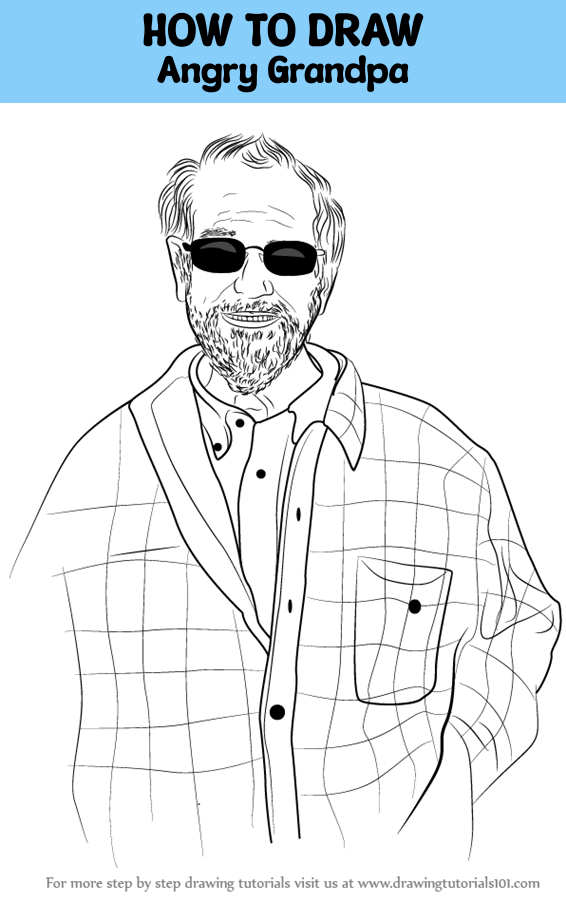 How to Draw Angry Grandpa (YouTubers) Step by Step ...