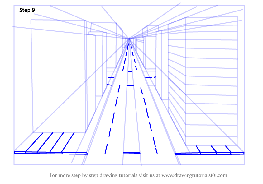 Easy 2 Point Perspective City Drawing