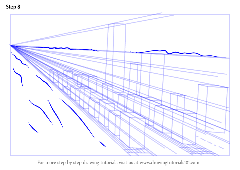 How to Draw One Point Perspective Cityscape (One Point Perspective ...