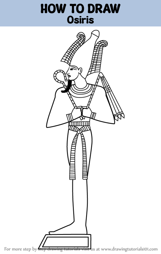 How to Draw Osiris (Egyptian Gods) Step by Step | DrawingTutorials101.com