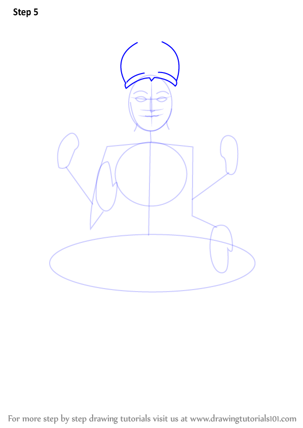 How to Draw Lakshmi Mata (Hinduism) Step by Step | DrawingTutorials101.com