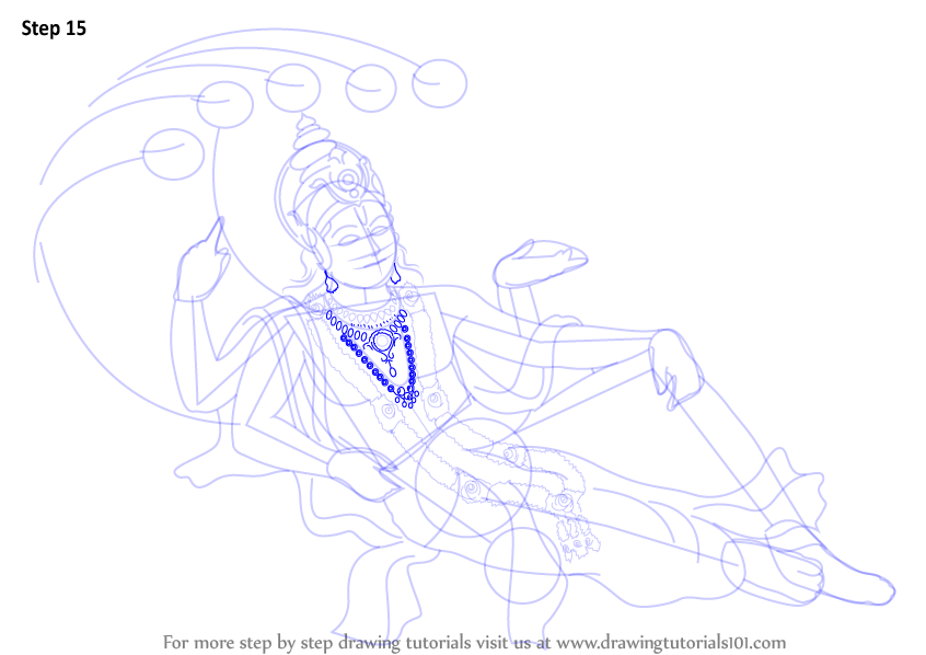 How to Draw Lord Vishnu (Hinduism) Step by Step | DrawingTutorials101.com