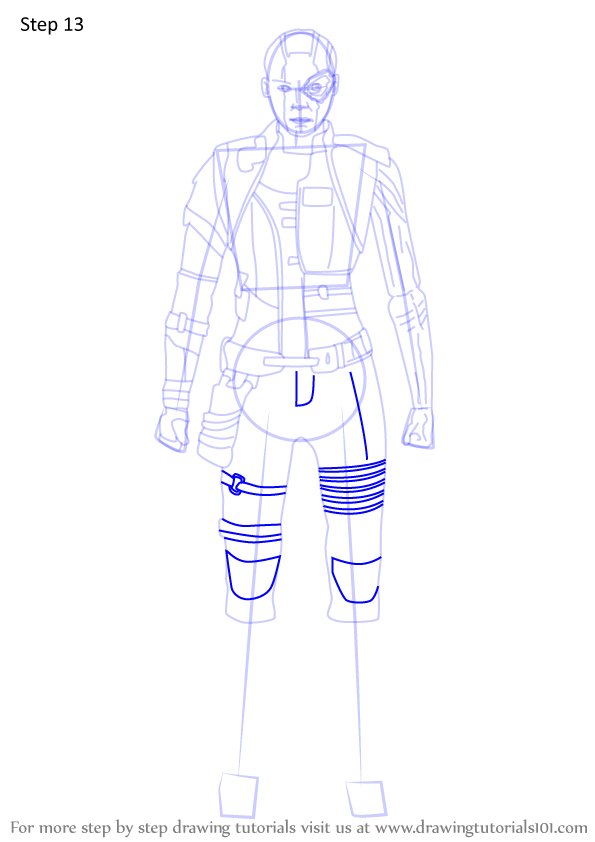 How to Draw Nebula from Avengers Endgame (Avengers: Endgame) Step by ...