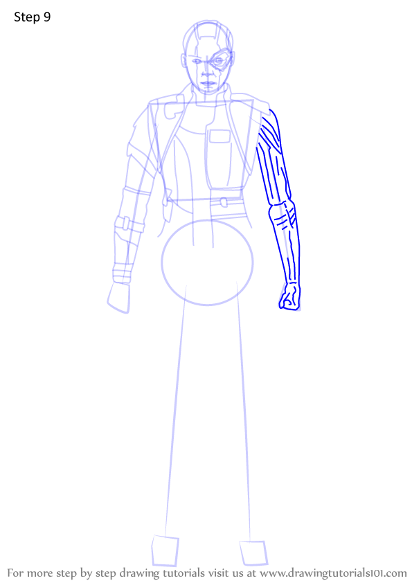 How to Draw Nebula from Avengers Endgame (Avengers: Endgame) Step by ...