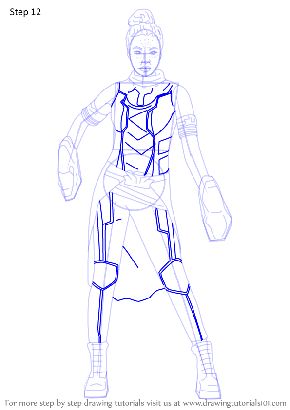 How to Draw Shuri from Avengers Endgame (Avengers: Endgame) Step by ...