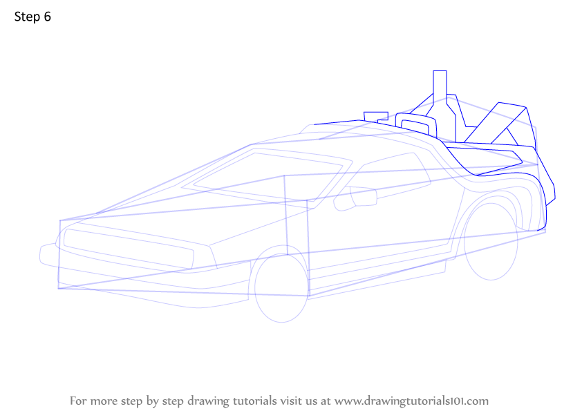 How to Draw DeLorean from Back to the Future (Back to the Future) Step ...