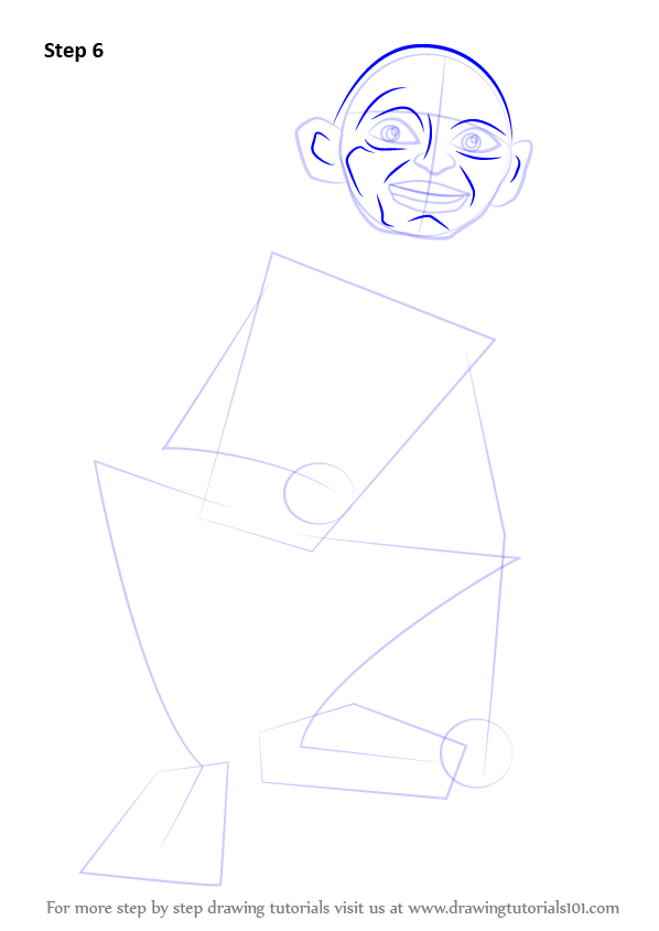 How to Draw Gollum from Lord of the Rings (Lord of the Rings) Step by ...