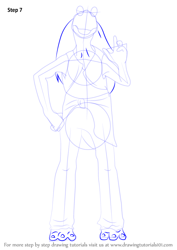 How to Draw Jar Jar Binks from Star Wars (Star Wars) Step by Step ...