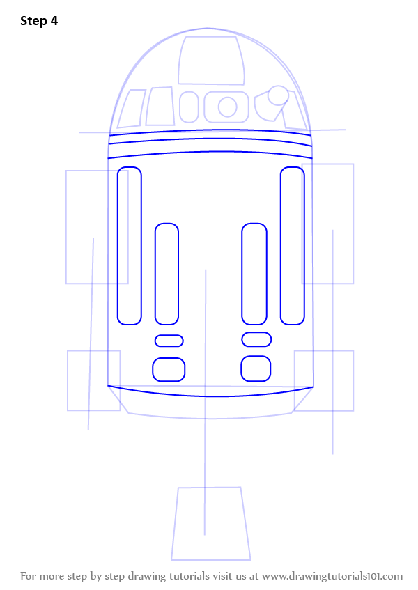 How to Draw R2-D2 from Star Wars (Star Wars) Step by Step | DrawingTutorials101.com