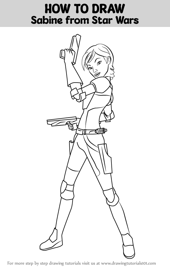 How to Draw Sabine from Star Wars (Star Wars) Step by Step ...