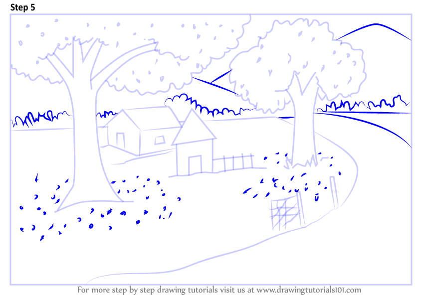 How to Draw Summer Scenery (Summer Season) Step by Step ...