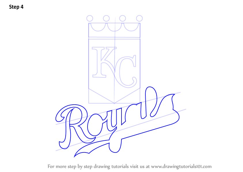 How to Draw Kansas City Royals Logo (MLB) Step by Step ...