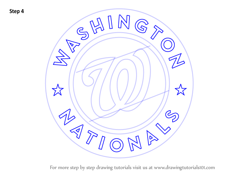 How to Draw Washington Nationals Logo (MLB) Step by Step ...