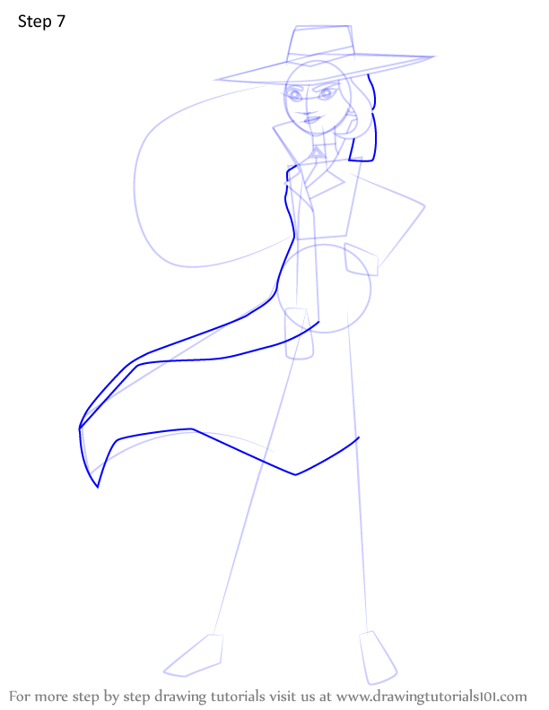 How to Draw Carmen Sandiego from Carmen Sandiego (Carmen Sandiego) Step ...