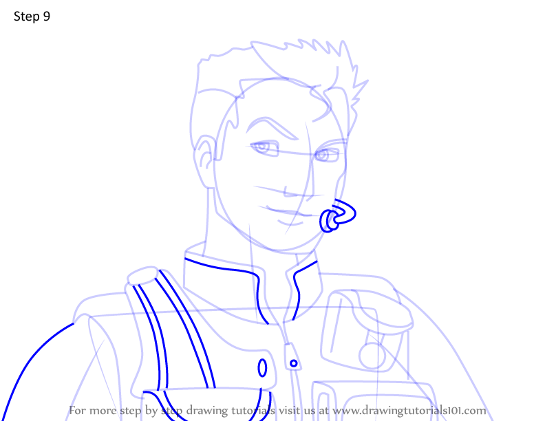 Step by Step How to Draw Shadow Hawkins from Carmen Sandiego ...