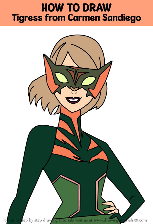 How to Draw Tigress from Carmen Sandiego (Carmen Sandiego) Step by Step ...