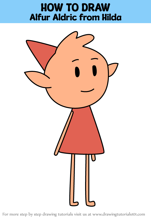 How to Draw Alfur Aldric from Hilda (Hilda) Step by Step ...