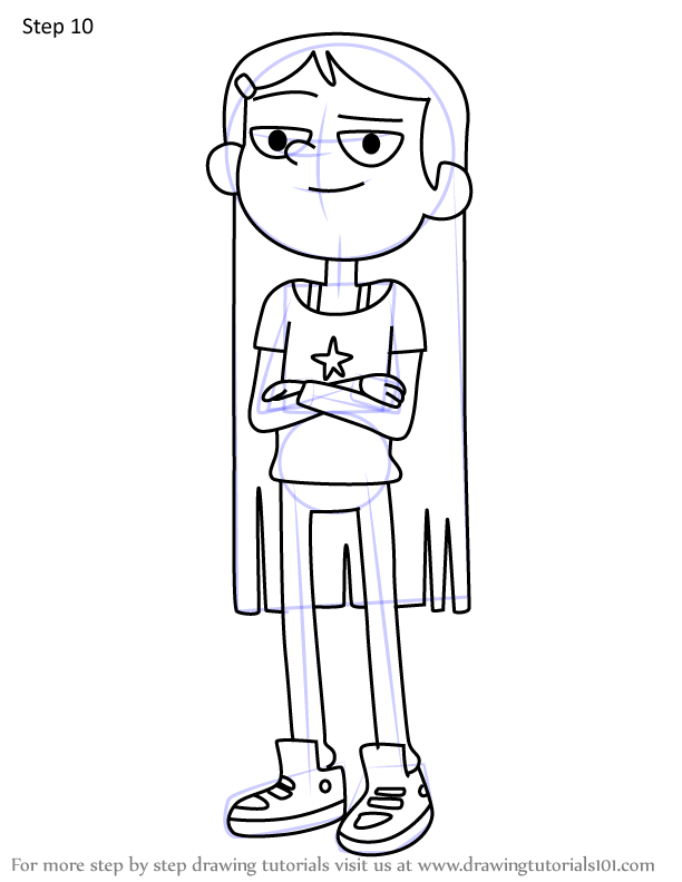 How to Draw Kelly from Hilda (Hilda) Step by Step | DrawingTutorials101.com