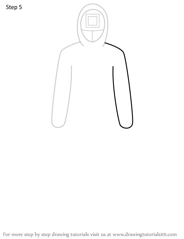 How to Draw Square Guard from Squid Game: Easy Step-by-Step Guide | DrawingTutorials101.com