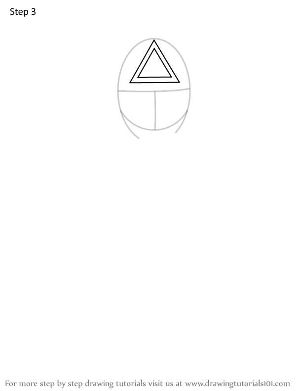 How to Draw the Triangle Guard from Squid Game - Easy Step-by-Step Tutorial ...