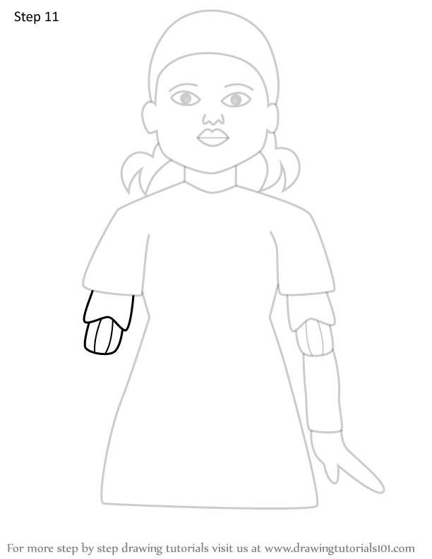 How to Draw Young-hee from Squid Game | Step-by-Step Tutorial ...