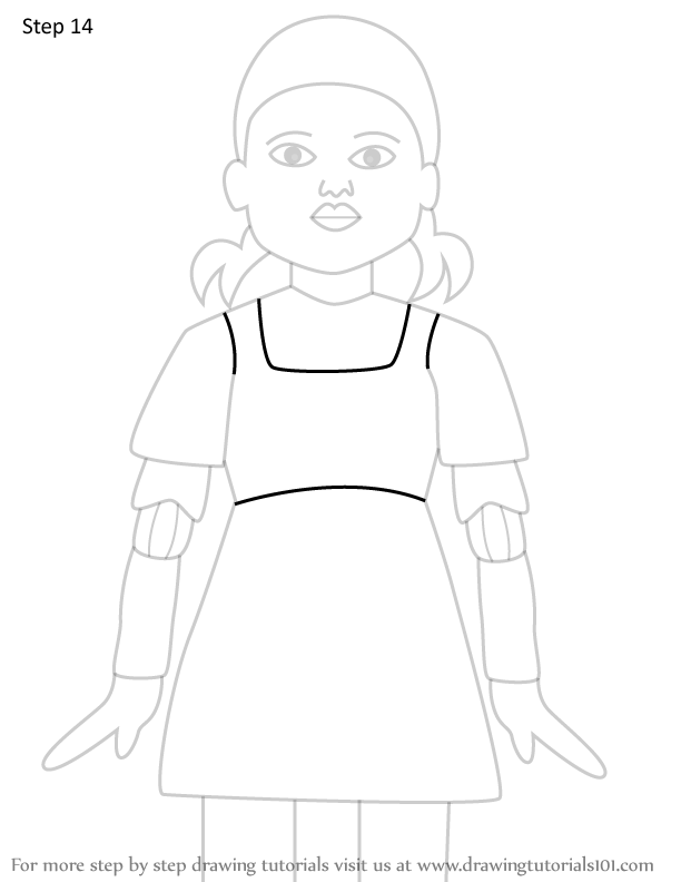 How to Draw Young-hee from Squid Game | Step-by-Step Tutorial ...