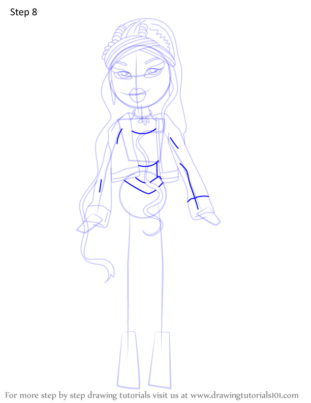 How to Draw Dana from Bratz (Bratz) Step by Step | DrawingTutorials101.com