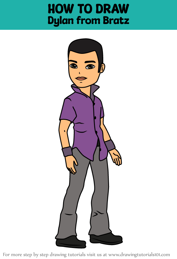 How to Draw Dylan from Bratz (Bratz) Step by Step | DrawingTutorials101.com