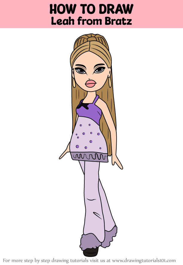 How to Draw Leah from Bratz (Bratz) Step by Step | DrawingTutorials101.com