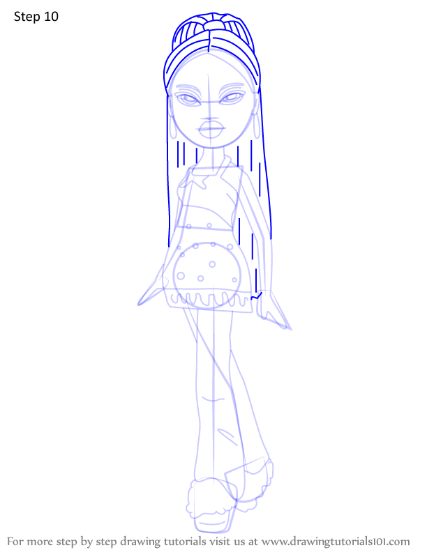 How to Draw Leah from Bratz (Bratz) Step by Step | DrawingTutorials101.com