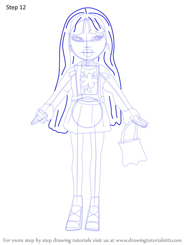How to Draw Nevra from Bratz (Bratz) Step by Step | DrawingTutorials101.com