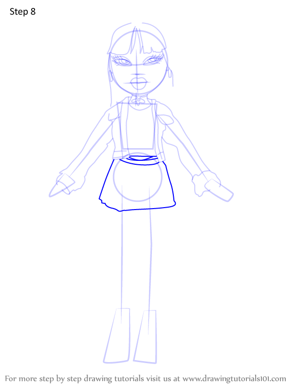 How to Draw Nevra from Bratz (Bratz) Step by Step | DrawingTutorials101.com