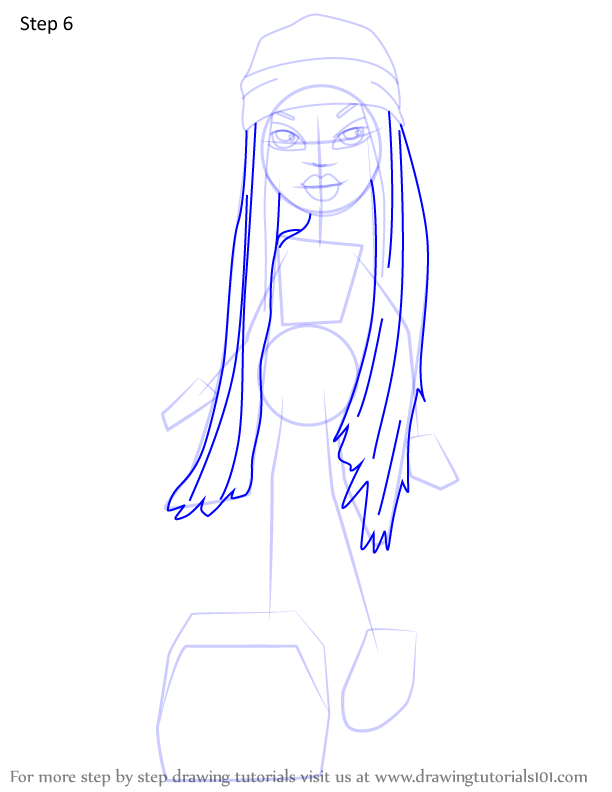 How to Draw Roxxi from Bratz (Bratz) Step by Step | DrawingTutorials101.com