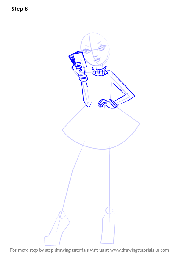 How to Draw Lizzie Hearts from Ever After High (Ever After High) Step ...