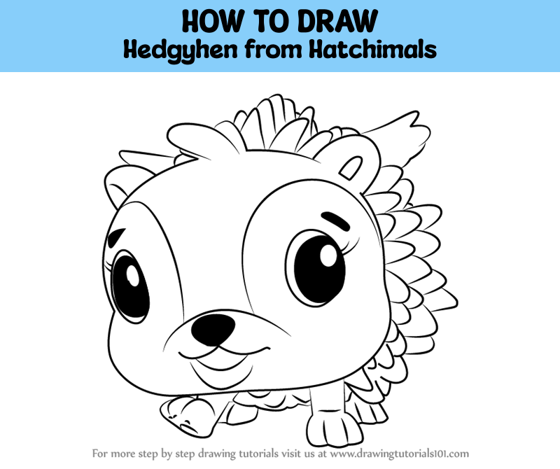 How to Draw Hedgyhen from Hatchimals (Hatchimals) Step by Step ...