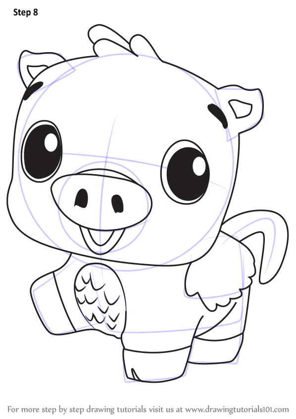 How to Draw Pigpiper from Hatchimals (Hatchimals) Step by Step ...