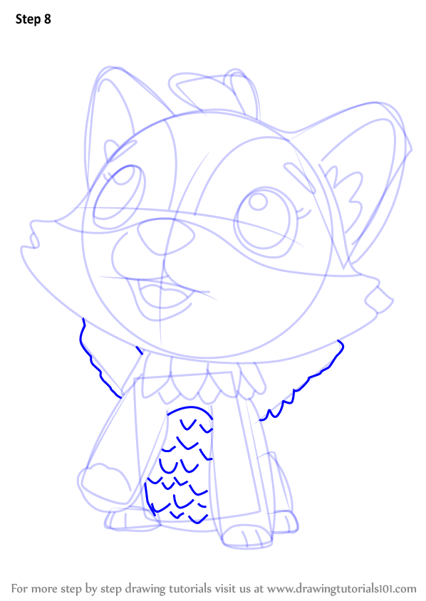 How to Draw Polar Foxfin from Hatchimals (Hatchimals) Step by Step ...