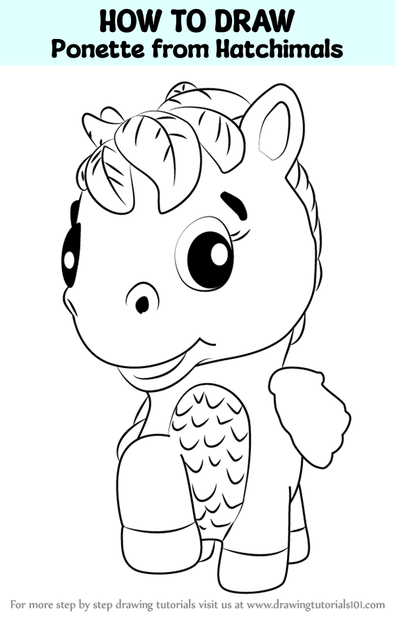 How to Draw Ponette from Hatchimals (Hatchimals) Step by Step ...