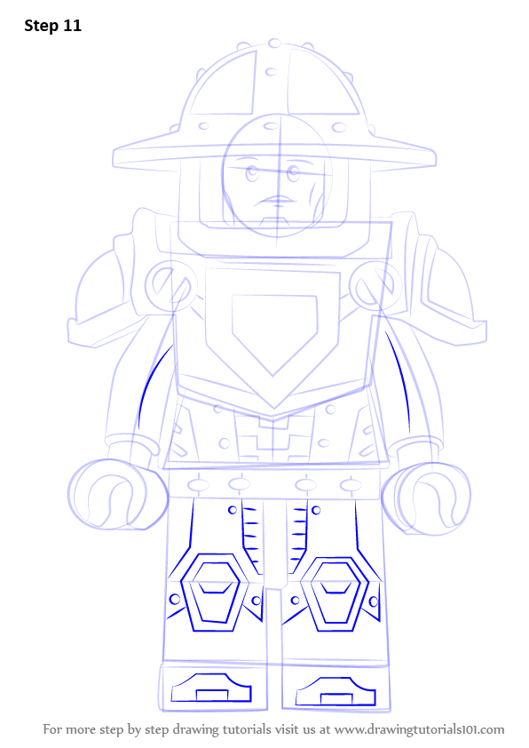How to Draw Knight from Lego Nexo Knights (Lego Nexo Knights) Step by ...