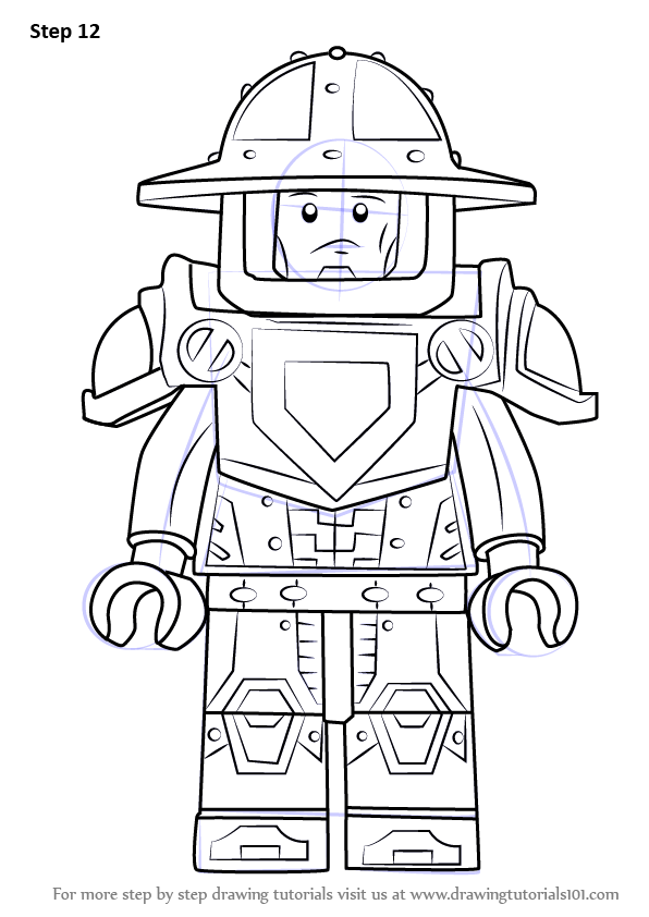 How to Draw Knight from Lego Nexo Knights (Lego Nexo Knights) Step by ...