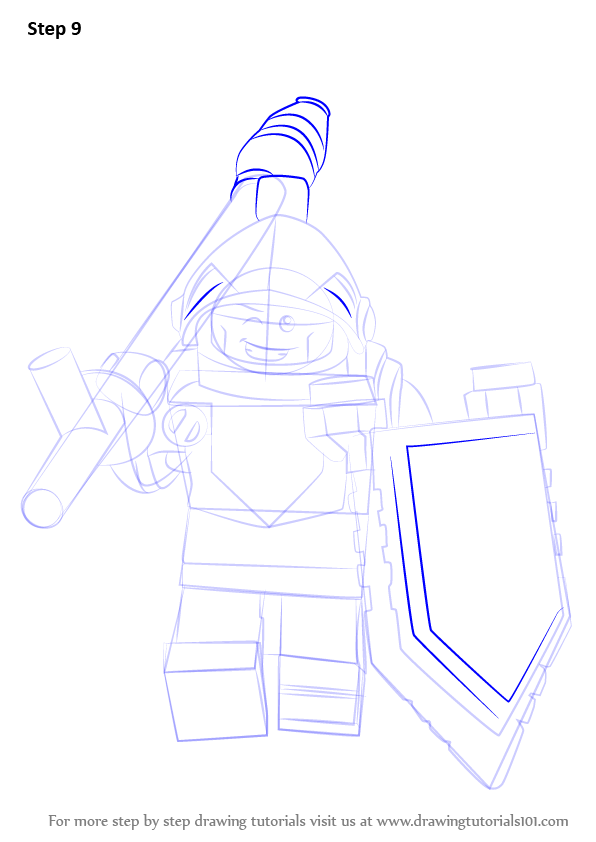 How to Draw Lance Richmond from Lego Nexo Knights (Lego Nexo Knights ...
