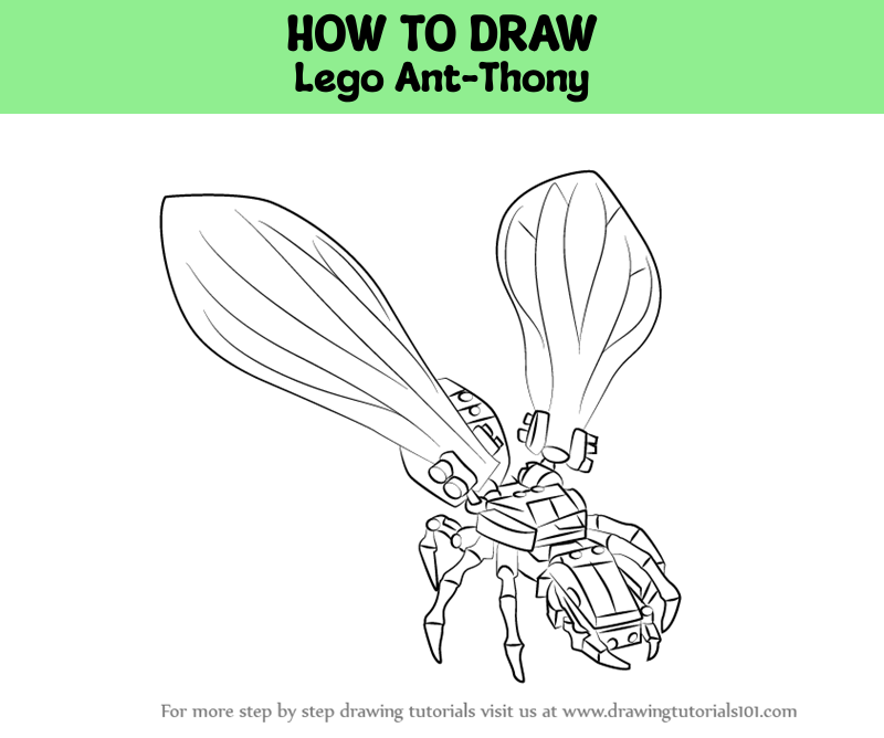 How to Draw Lego Ant-Thony (Lego) Step by Step | DrawingTutorials101.com