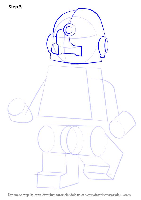 How to Draw Lego Cyborg (Lego) Step by Step | DrawingTutorials101.com