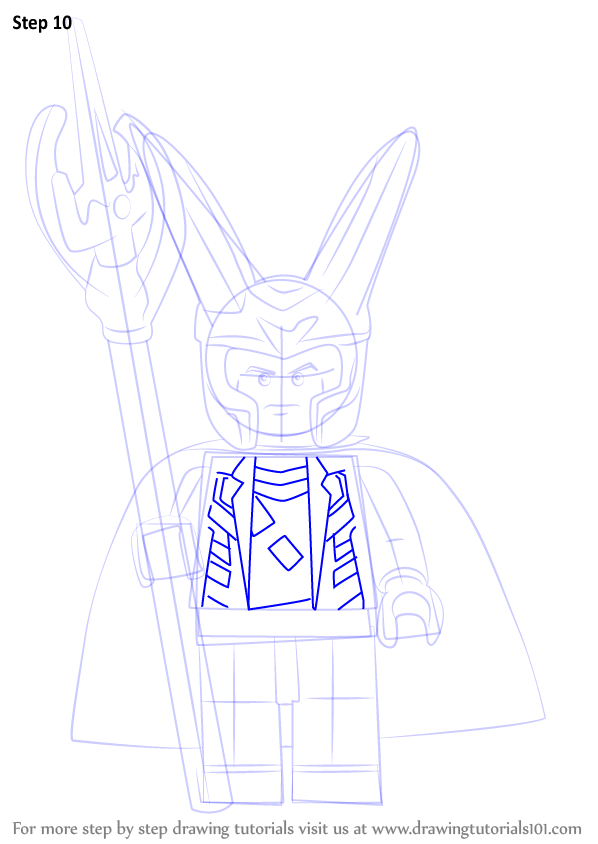 How to Draw Lego Loki (Lego) Step by Step | DrawingTutorials101.com