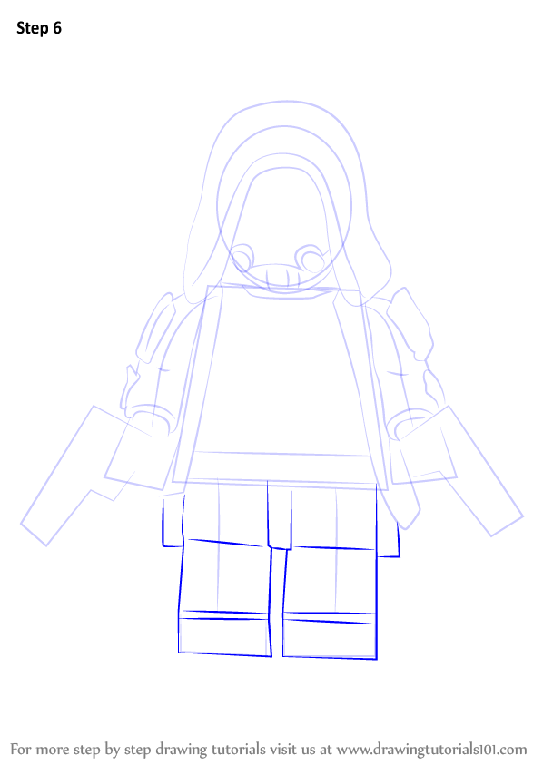 How to Draw Lego Red Hood (Lego) Step by Step | DrawingTutorials101.com