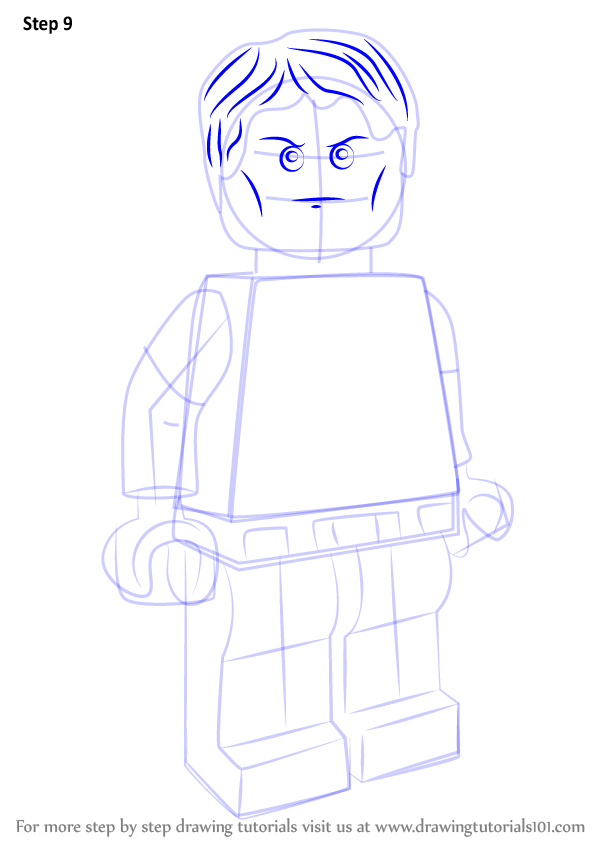 How To Draw Lego Man Head