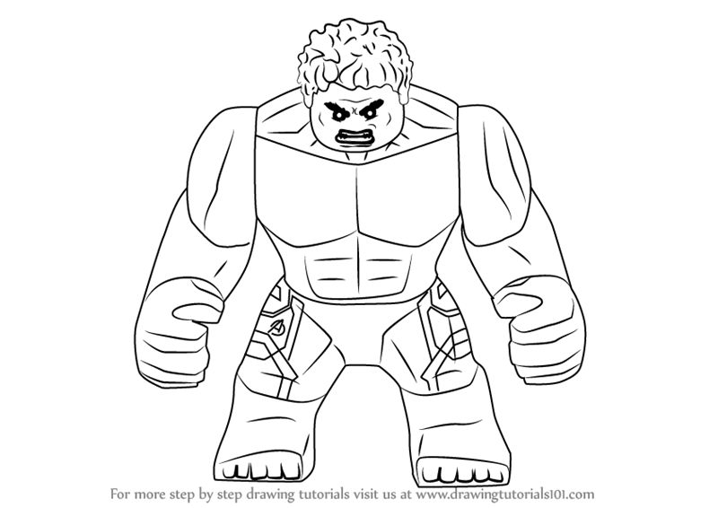 How To Draw Lego The Hulk Lego Step By Step DrawingTutorials101
