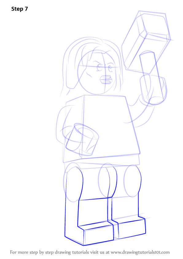 How to Draw Lego Thor (Lego) Step by Step | DrawingTutorials101.com