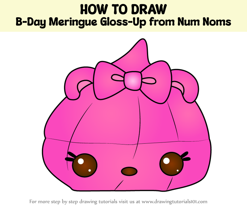 How to Draw B-Day Meringue Gloss-Up from Num Noms (Num Noms) Step by ...